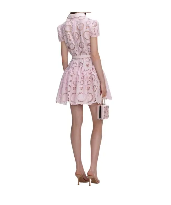 SELF-PORTRAIT Floral Lace Mini Dress