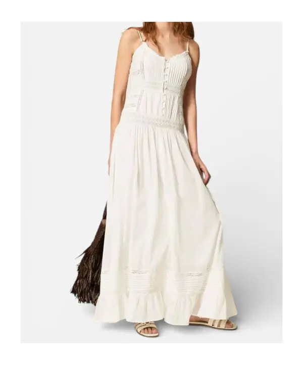 TWINSET Lace Buttoned Maxi Dress