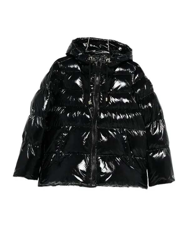 Pinko Hooded Puffer Jacket - Black