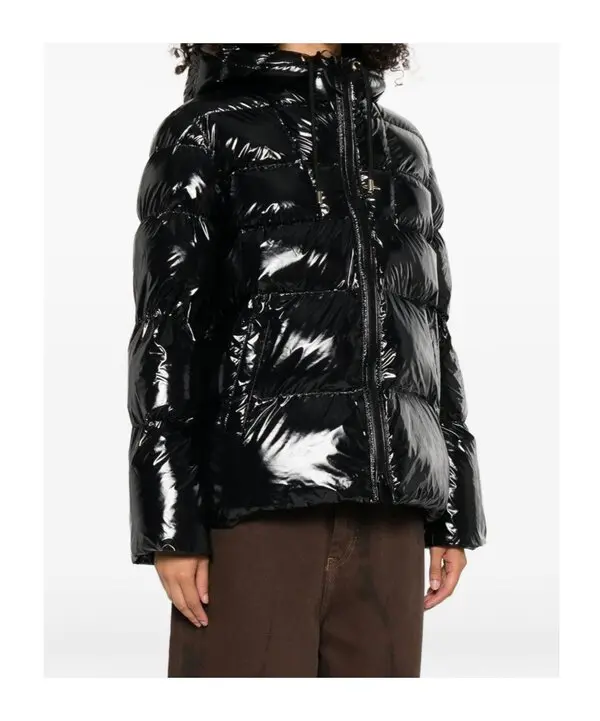 Pinko Hooded Puffer Jacket - Black