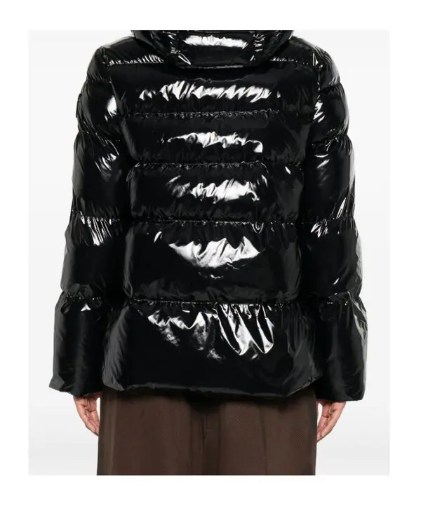Pinko Hooded Puffer Jacket - Black