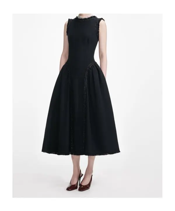 SELF-PORTRAIT Sleeveless Embellished Dress
