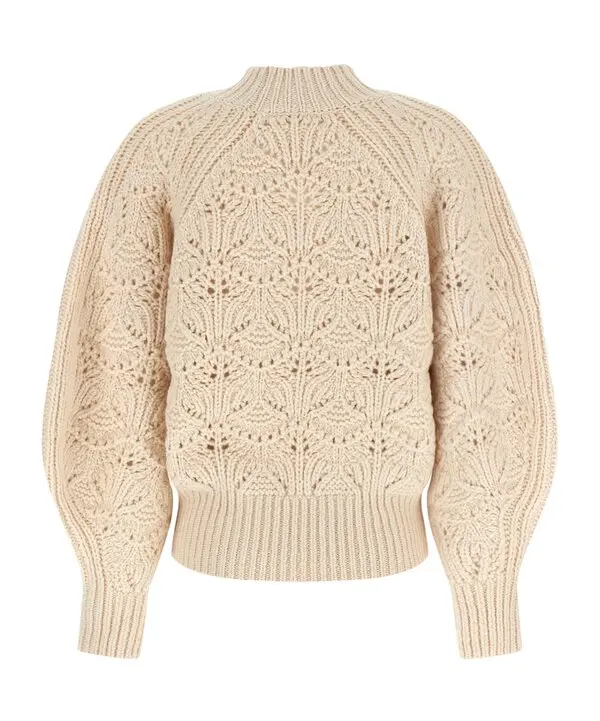 Zimmermann Hypnotic Cable Knit Sweater - Beige