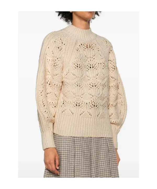 Zimmermann Hypnotic Cable Knit Sweater - Beige