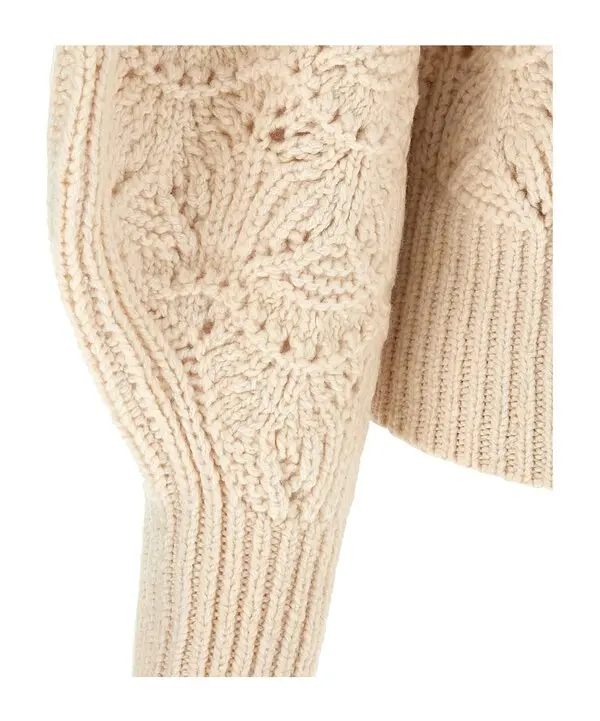 Zimmermann Hypnotic Cable Knit Sweater - Beige