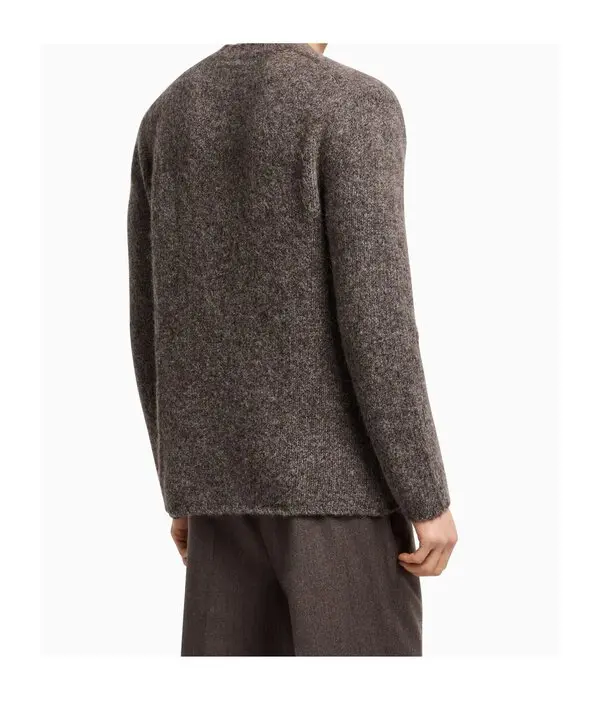 Emporio Armani Wool Crew-neck Sweater - Black