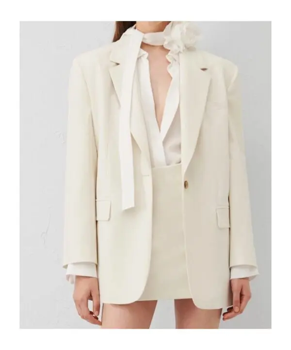 Marella Single-breasted Suit Jacket With Notch Lapel And Flap Pockets