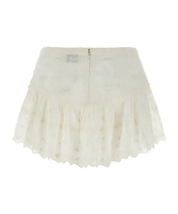 Isabel Marant Étoile Zoelia Embroidered Ruffle Shorts - White