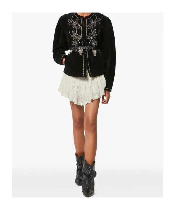 Isabel Marant Étoile Zoelia Embroidered Ruffle Shorts - White