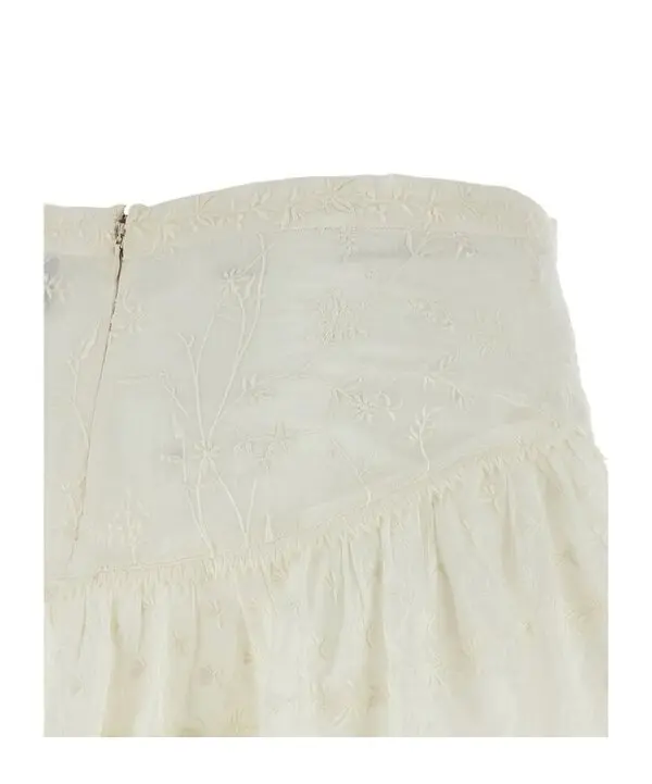 Isabel Marant Étoile Zoelia Embroidered Ruffle Shorts - White