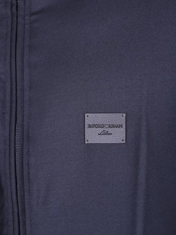 Emporio Armani Logo Detail Zip-up Down Jacket