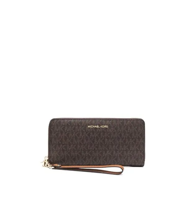 Michael Kors Monogram Printed Large Wallet - Black