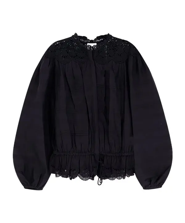 Isabel Marant Étoile Cropped Quilted Blouse - Black