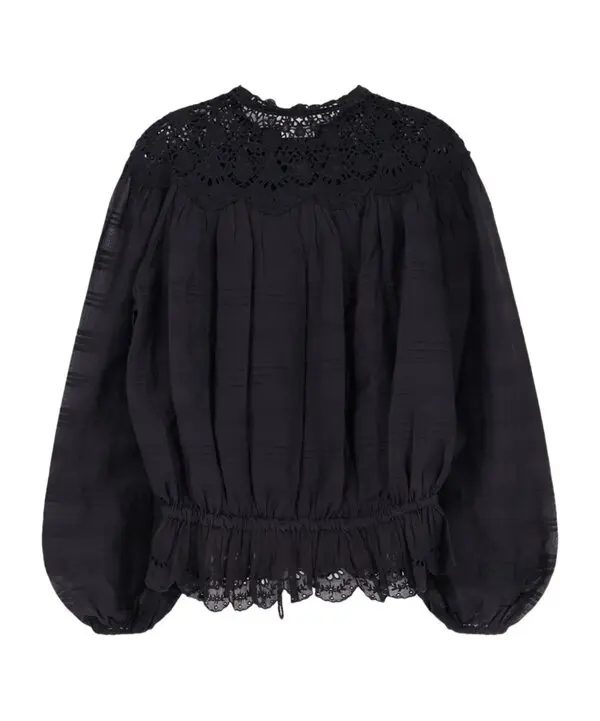 Isabel Marant Étoile Cropped Quilted Blouse - Black