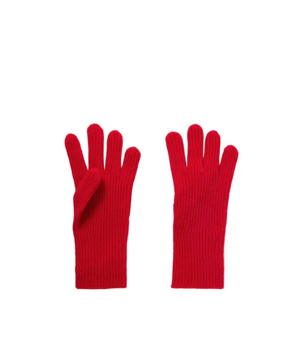 TOTEME Knitted Cashmere Gloves - Red