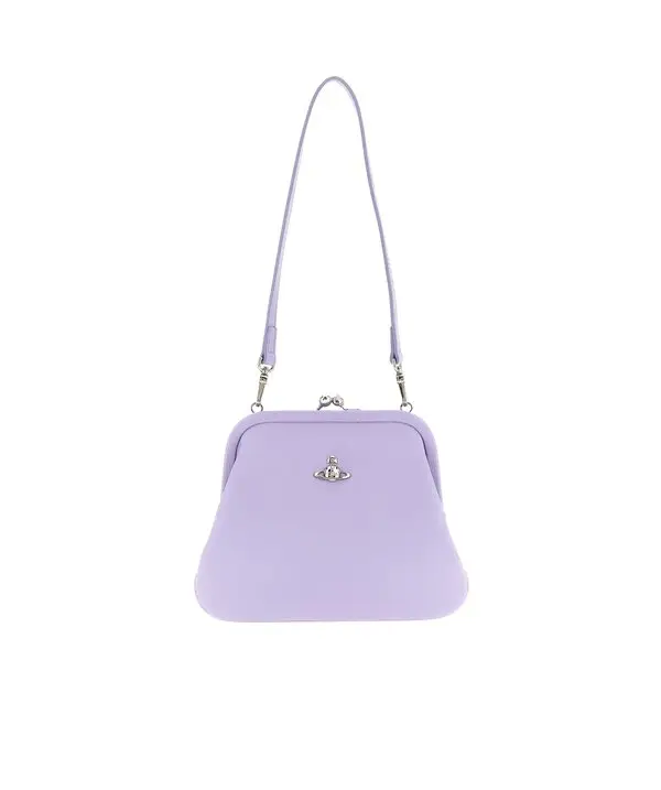 VIVIENNE WESTWOOD Logo Detailed Clutch Bag - Purple