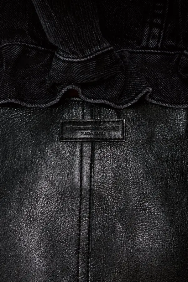 Alexander Wang Chain-trimmed Leather Mini Skirt
