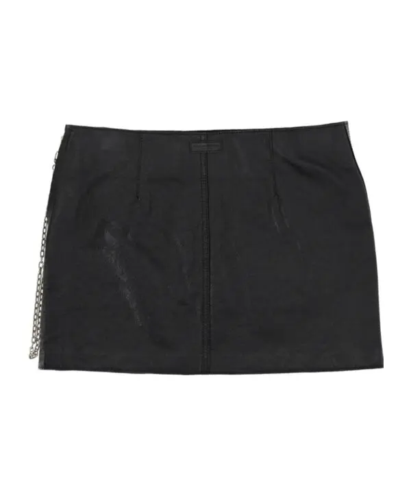 Alexander Wang Chain-trimmed Leather Mini Skirt