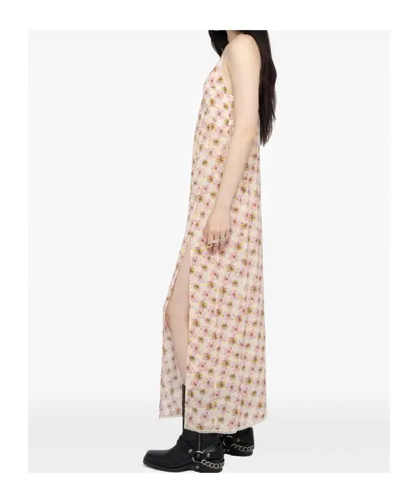 Zadig&Voltaire Ramelil Floral-pattern Maxi Dress - Pink