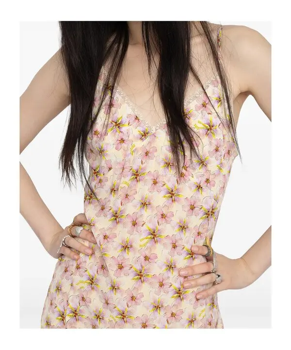 Zadig&Voltaire Ramelil Floral-pattern Maxi Dress - Pink