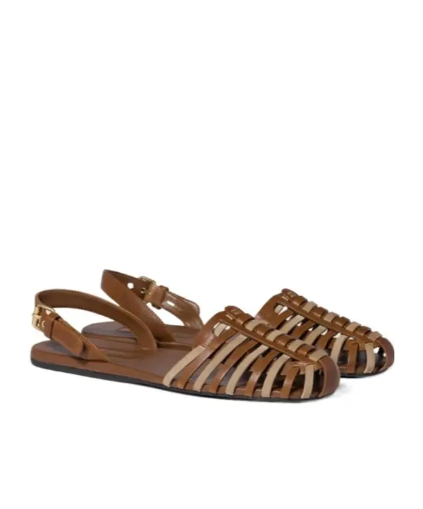 Miu Miu Woven Flat Sandals