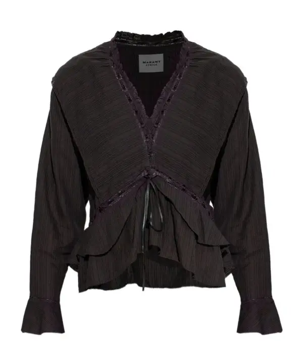 Isabel Marant Étoile Ruffled Lace Detail" Top