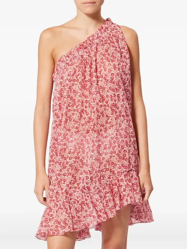 Isabel Marant Étoile Floral One-shoulder Ruffled Dress