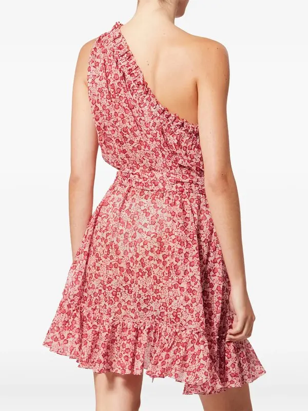Isabel Marant Étoile Floral One-shoulder Ruffled Dress