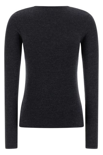 TOTEME Compact Knit Top - Charcoal