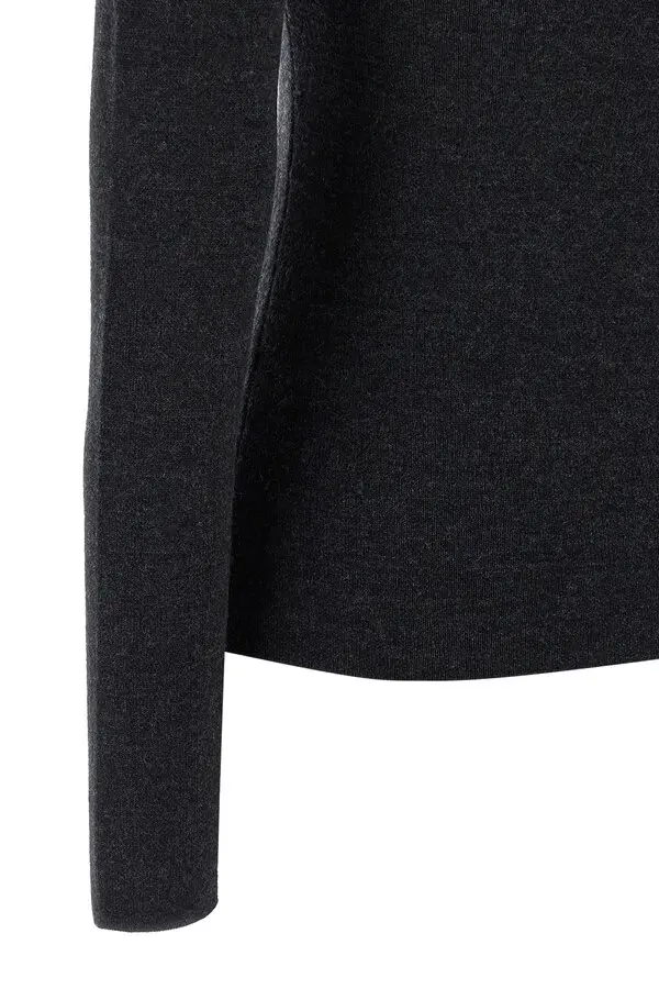 TOTEME Compact Knit Top - Charcoal