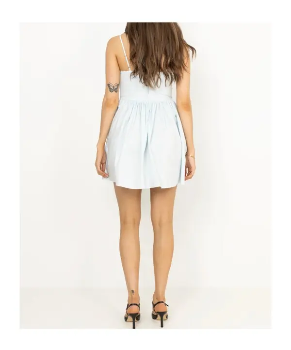 ROTATE BY BIRGER CHRISTENSEN Ruched Tie-strap Mini Dress