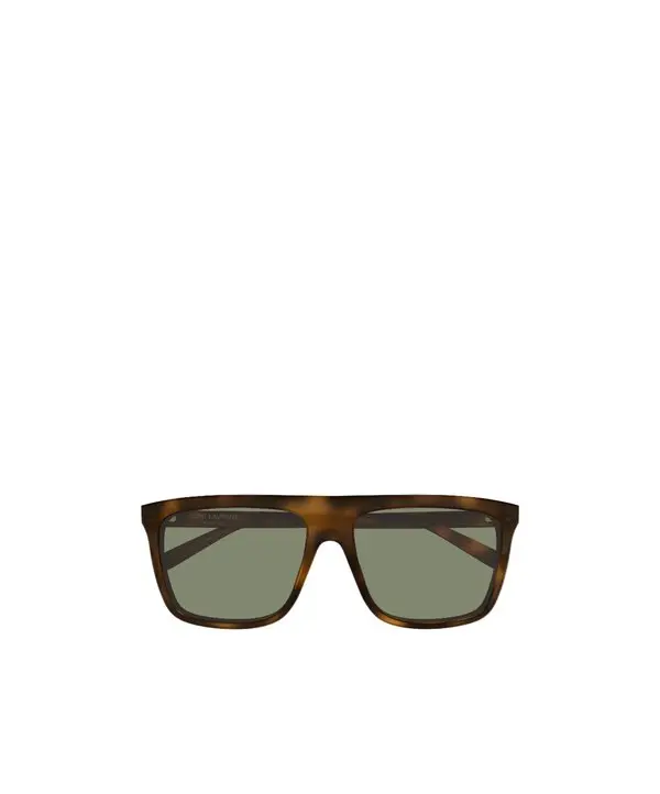 Saint Laurent Rectangle Frame Sunglasses - Green