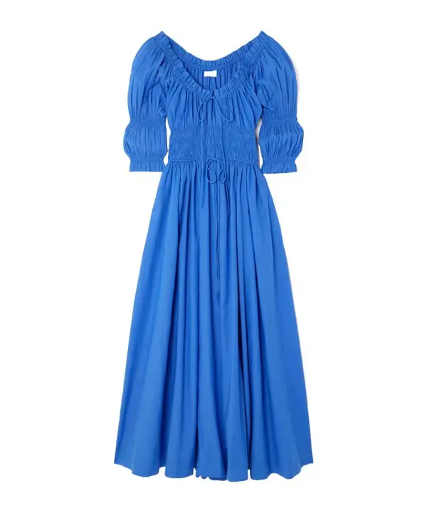 DÔEN Ischia Pleated Dress - Blue