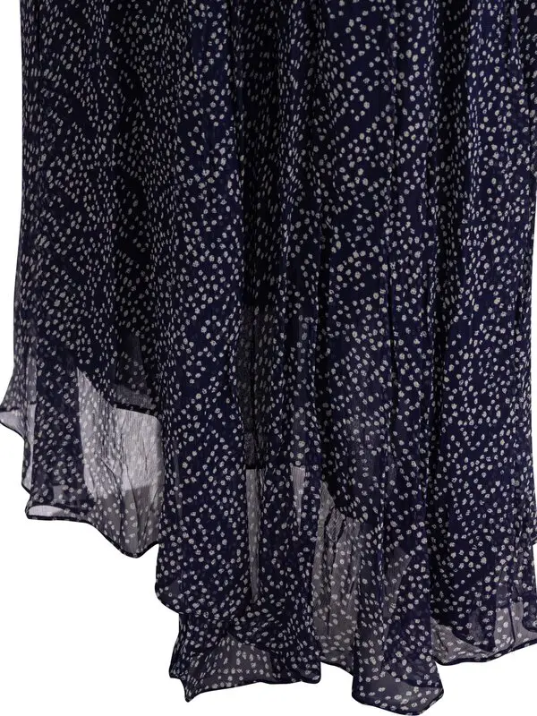 Isabel Marant Étoile Lycia Asymmetric Patterned Midi Skirt - Black