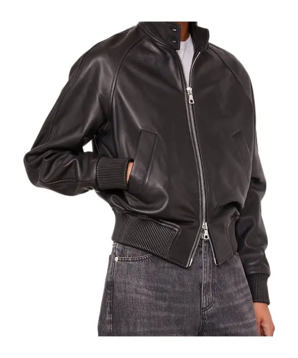 Officine Générale Dorina Leather Bomber Jacket