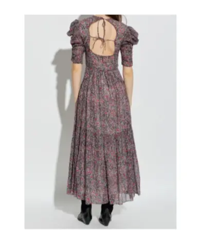 Isabel Marant Étoile Floral Print Midi Dress - Gray