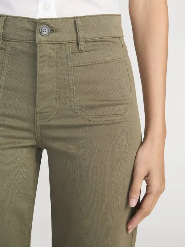 FRAME Le Slim Palazzo Modernist Pocket Jeans - Grasshopper