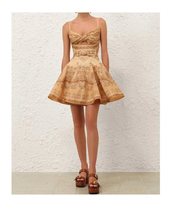 Zimmermann Luna Twist Mini Dress - Nude