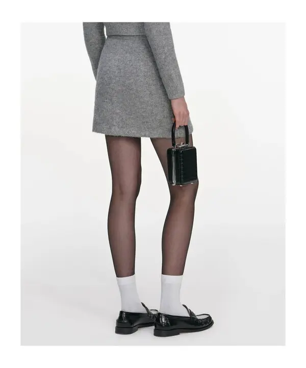 SELF-PORTRAIT Embellished Knitted Mini Skirt