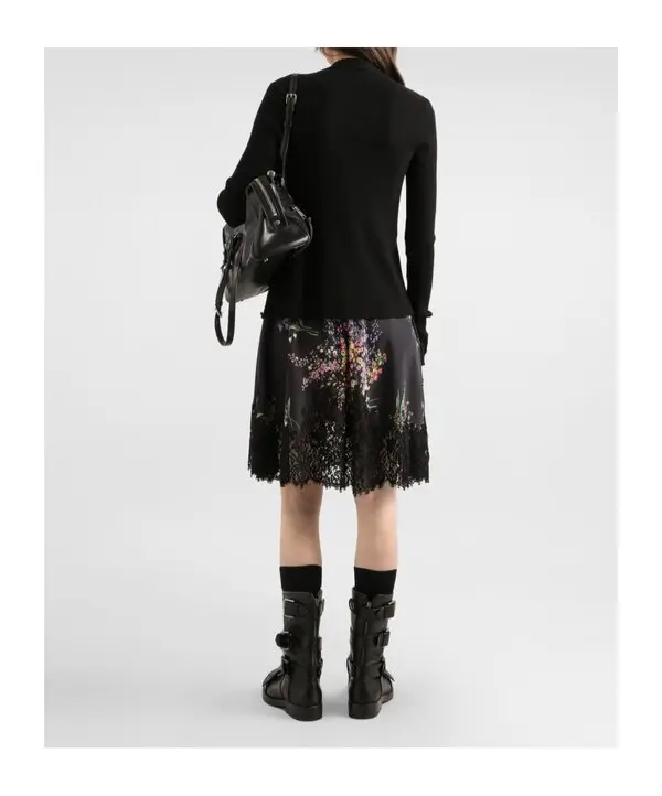 Dolce & Gabbana Floral Lace Trim Slip Dress
