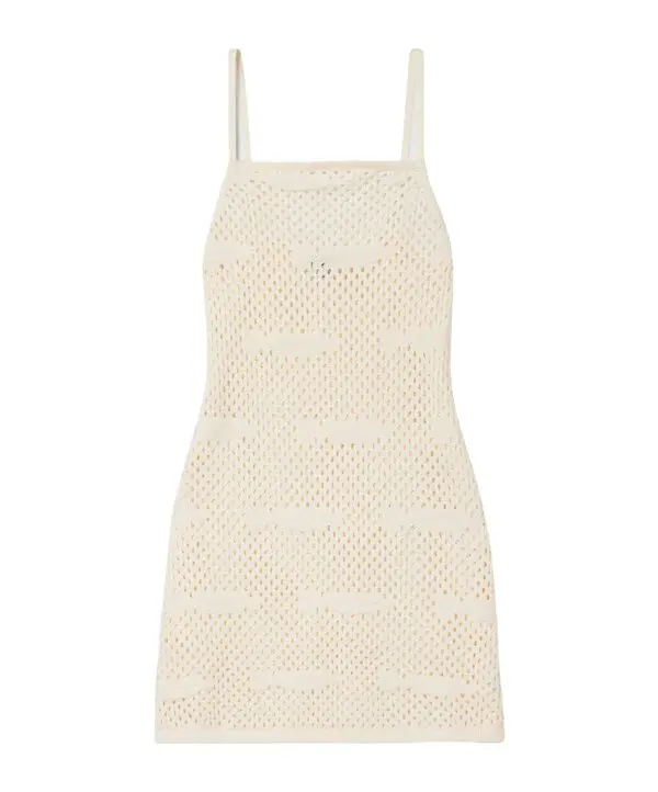 Staud Rio Crochet Mini Dress - Off White