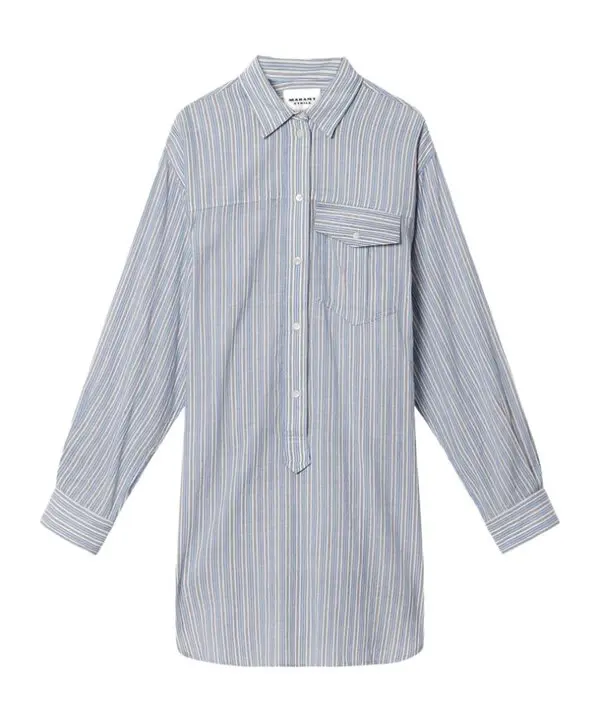 Isabel Marant Étoile Striped Buttoned Mini Dress