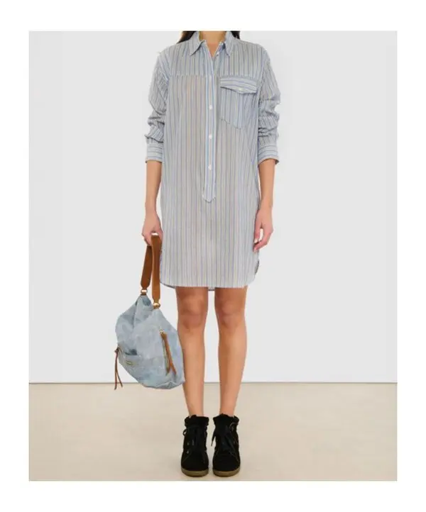 Isabel Marant Étoile Striped Buttoned Mini Dress
