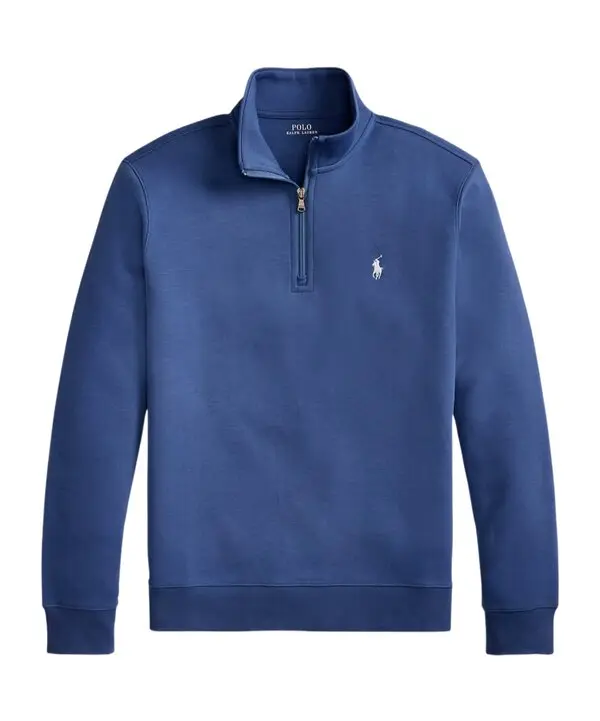 Polo Ralph Lauren Half-zip Sweatshirt With Iconic Pony Motif - Blue