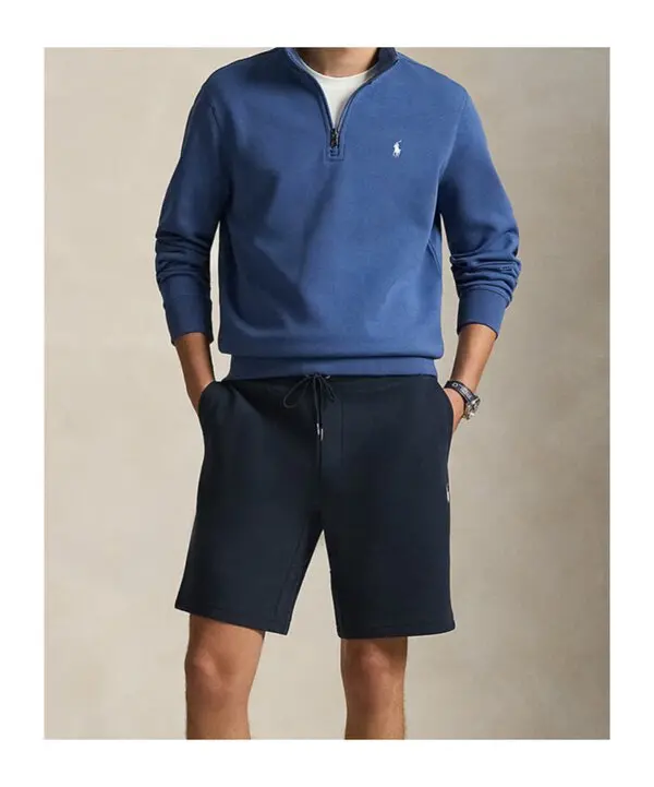 Polo Ralph Lauren Half-zip Sweatshirt With Iconic Pony Motif - Blue
