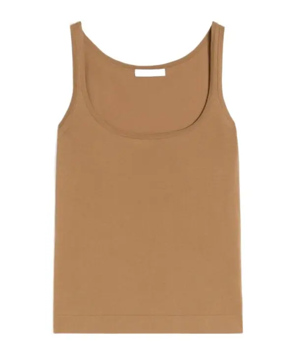 Max Mara Sleeveless Round Neck Tank Top - Desert