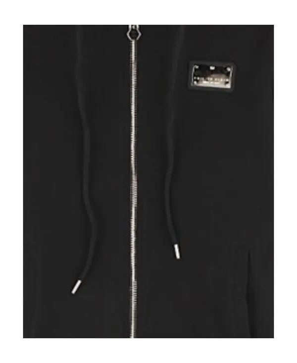 Philipp Plein Logo Zip-up Hooded Casual Jacket