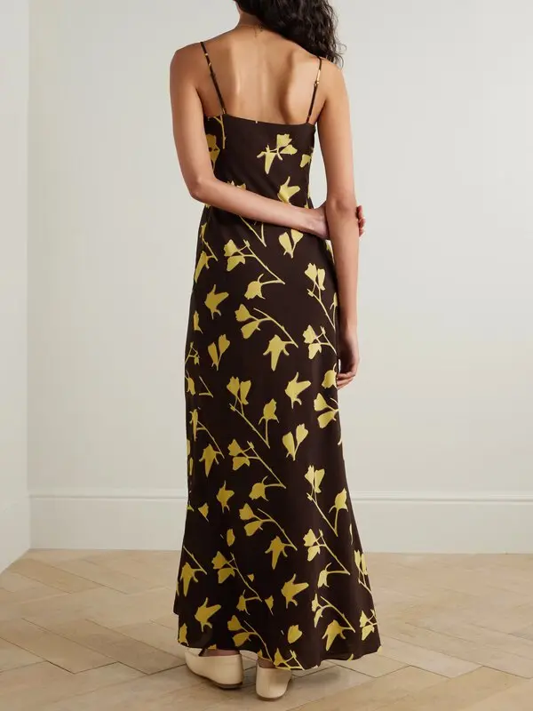 Staud Dinah Floral Print Maxi Dress