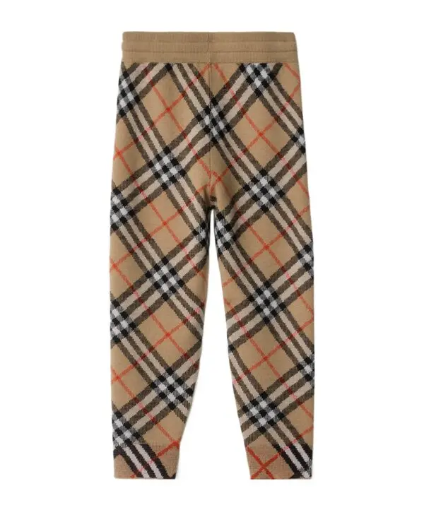 Burberry Check Jacquard-knit Wool Joggers