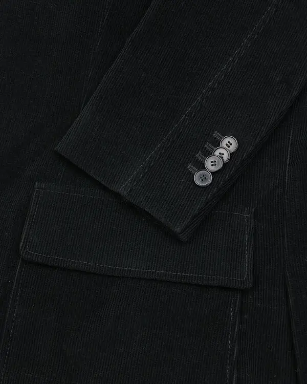 Karl Lagerfeld Single-breasted Zipper Suit Jacket - Black